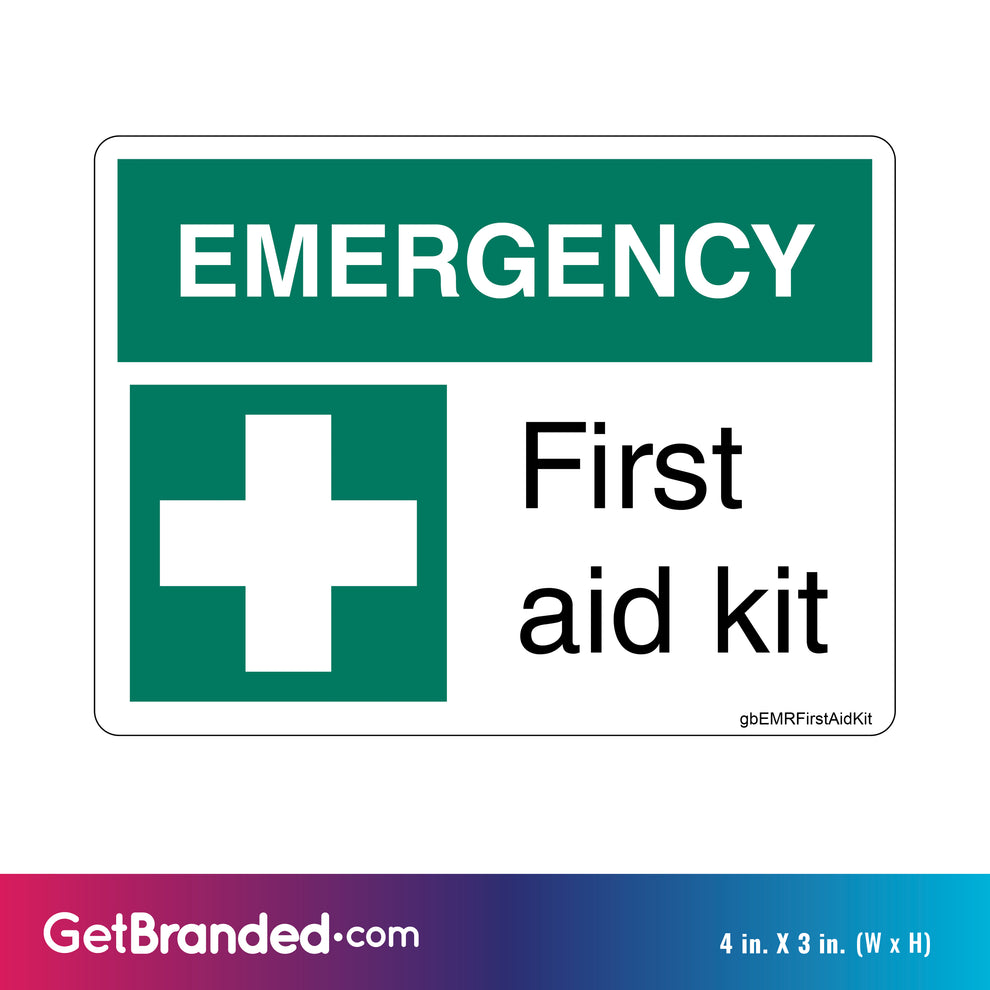 Emergency First Aid Kit Decal | GetBranded.com