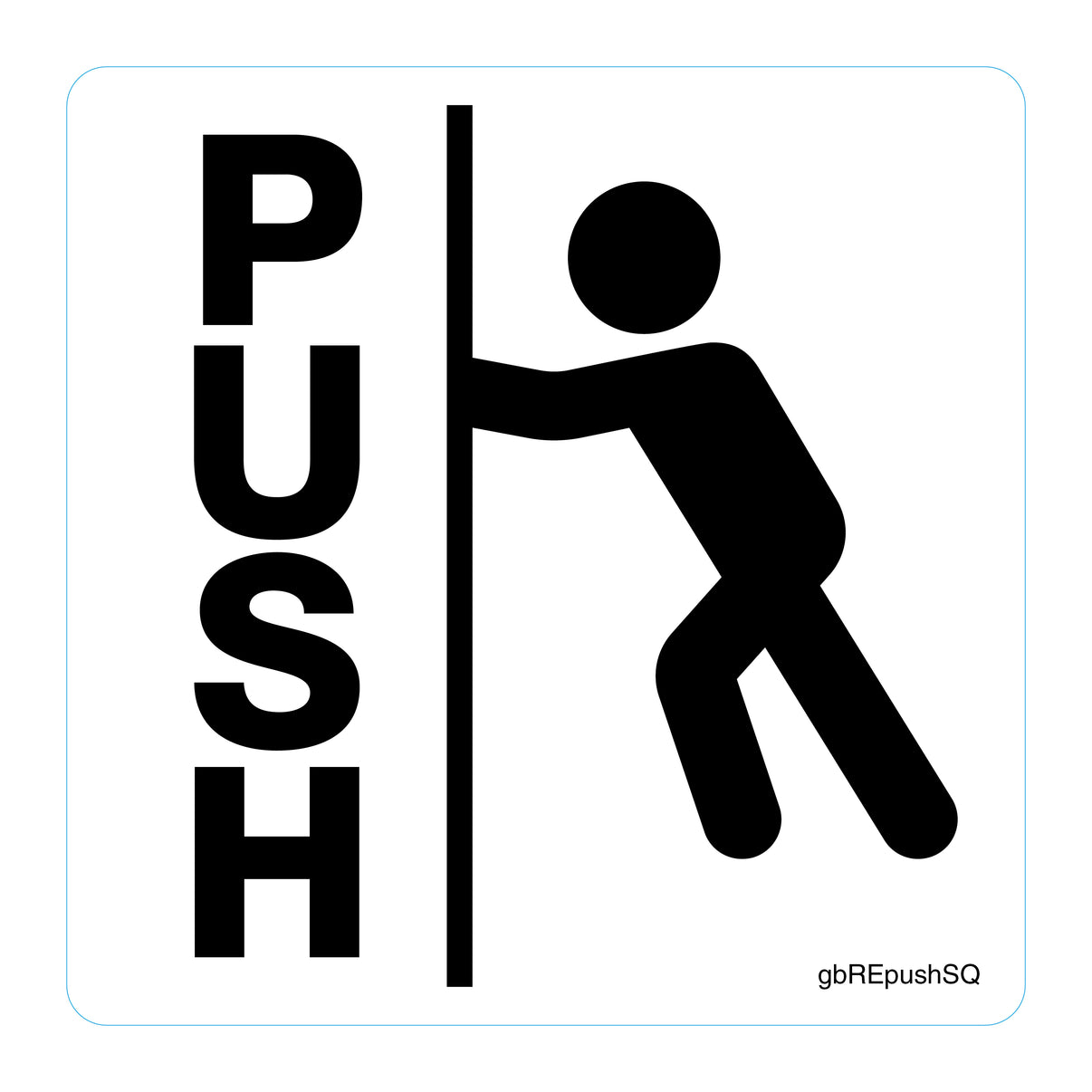 Push to Open Graphic Decal | GetBranded.com