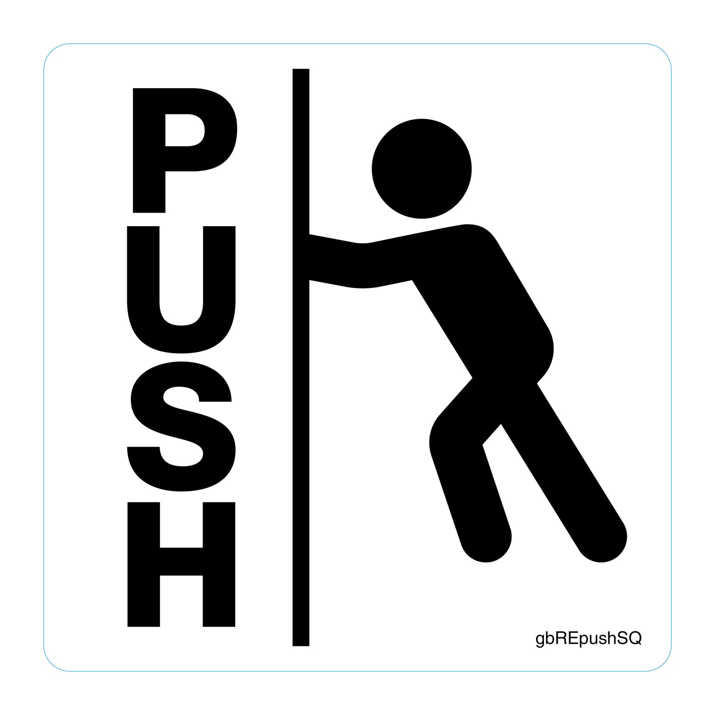 Push to Open Graphic Decal | GetBranded.com