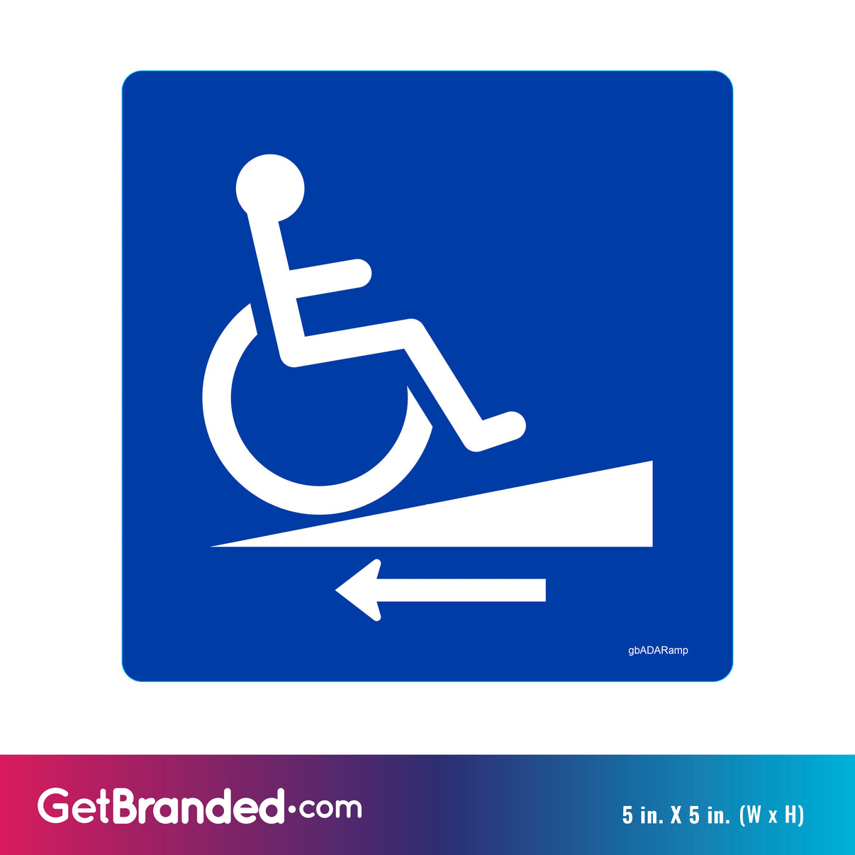 ADA Wheelchair Ramp Decal | GetBranded.com