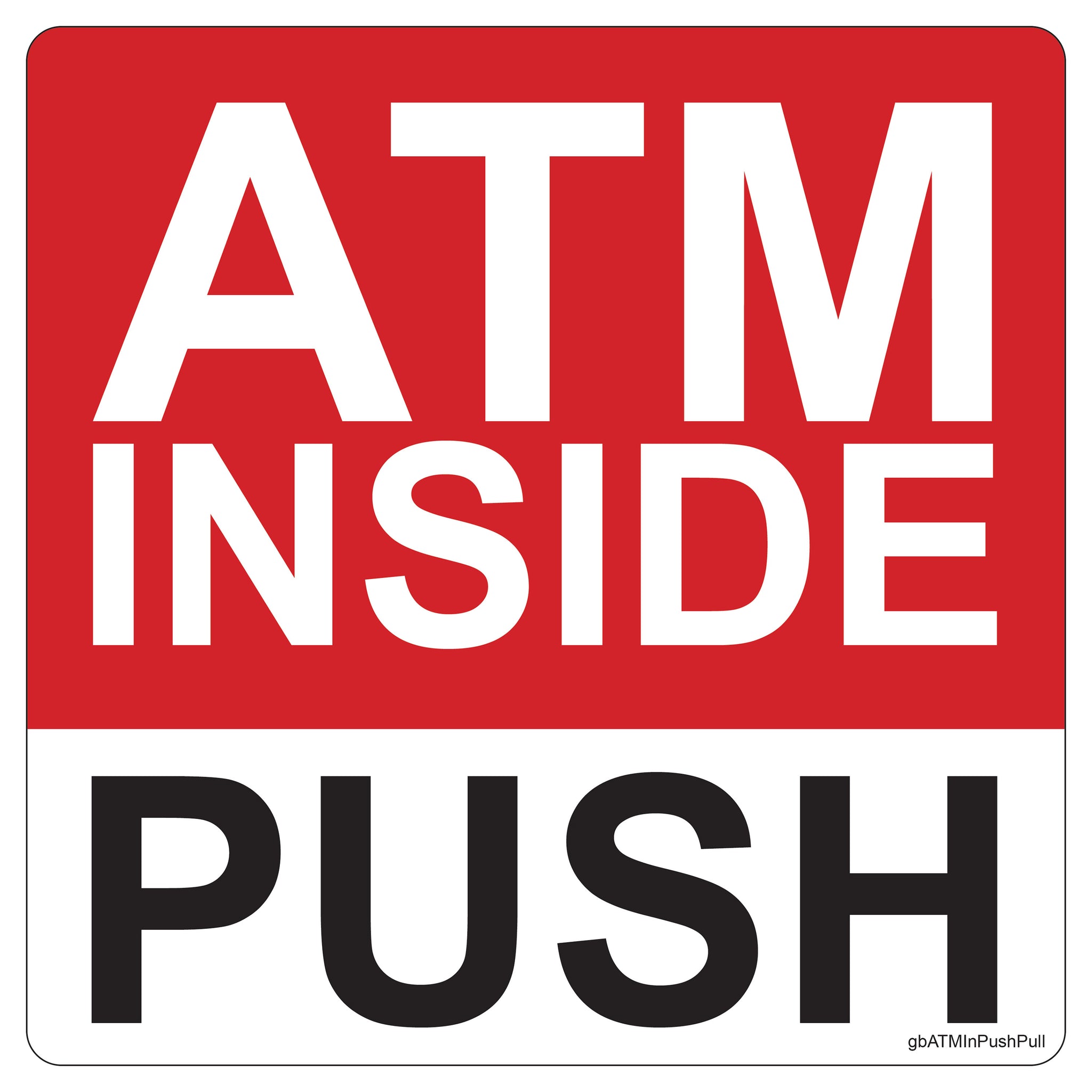 Double-Sided ATM Inside Push/Pull Decal | GetBranded.com