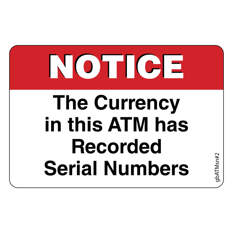 Recorded Serial Numbers Notice Decal | GetBranded.com