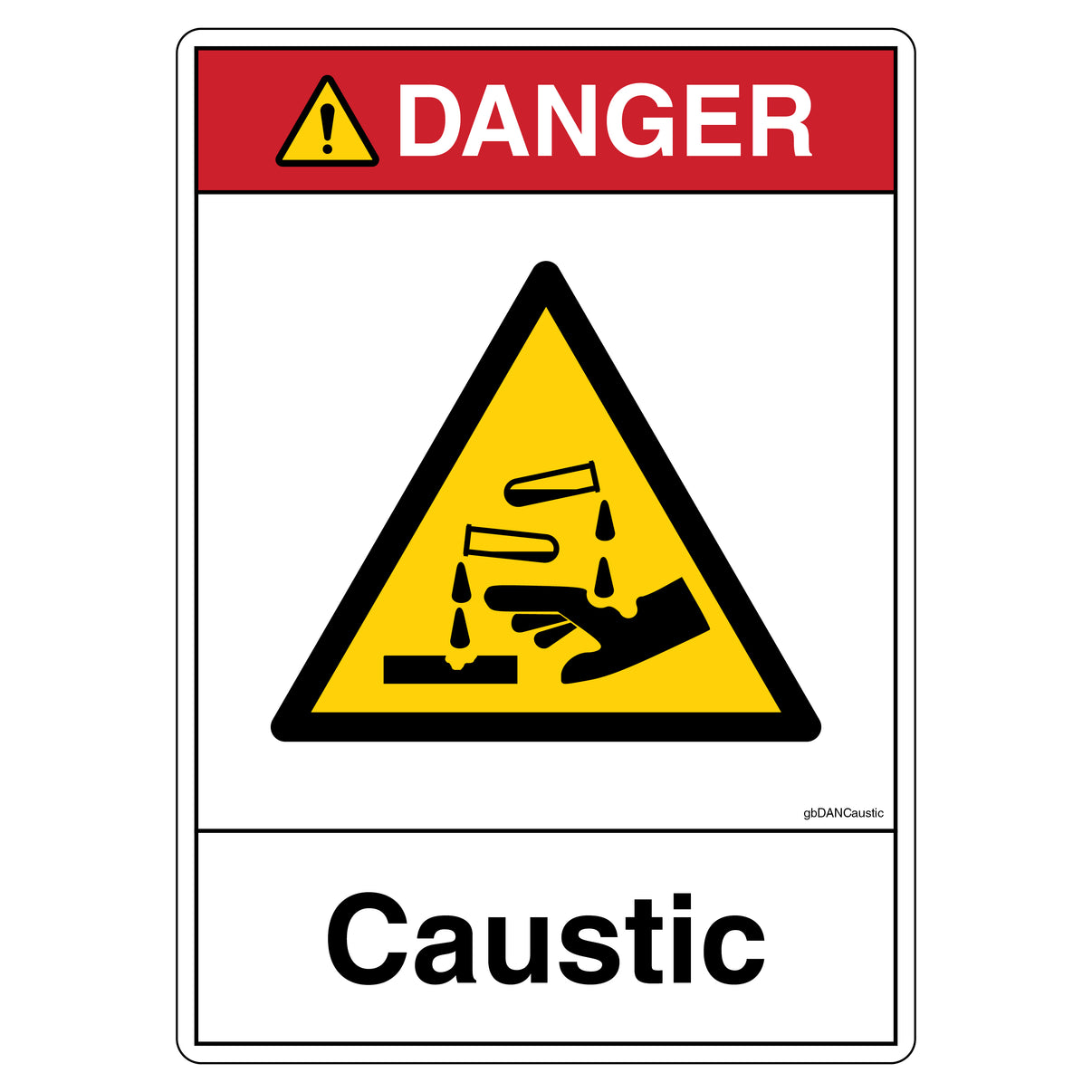 Danger Caustic Decal | GetBranded.com