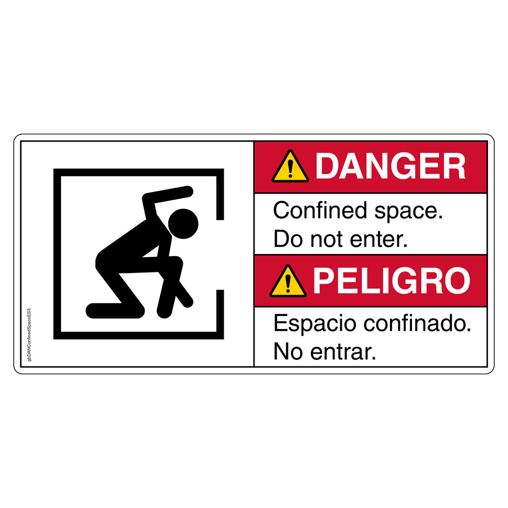 Confined Space Do Not Enter Decal | GetBranded.com