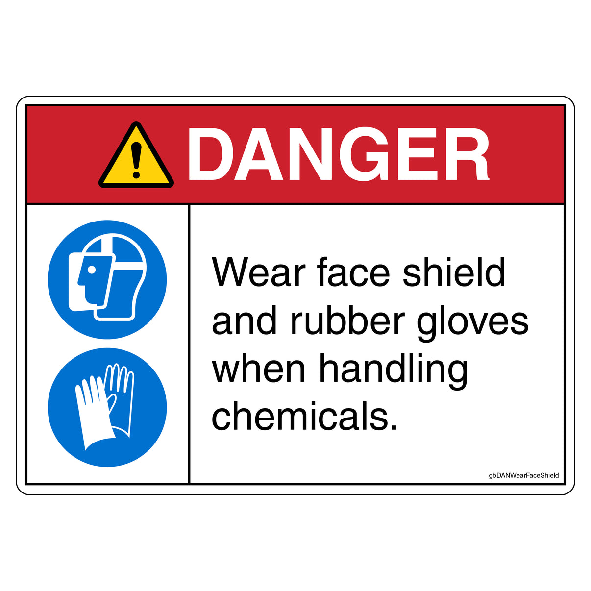 Wear Face Shield & Rubber Gloves Decal | GetBranded.com