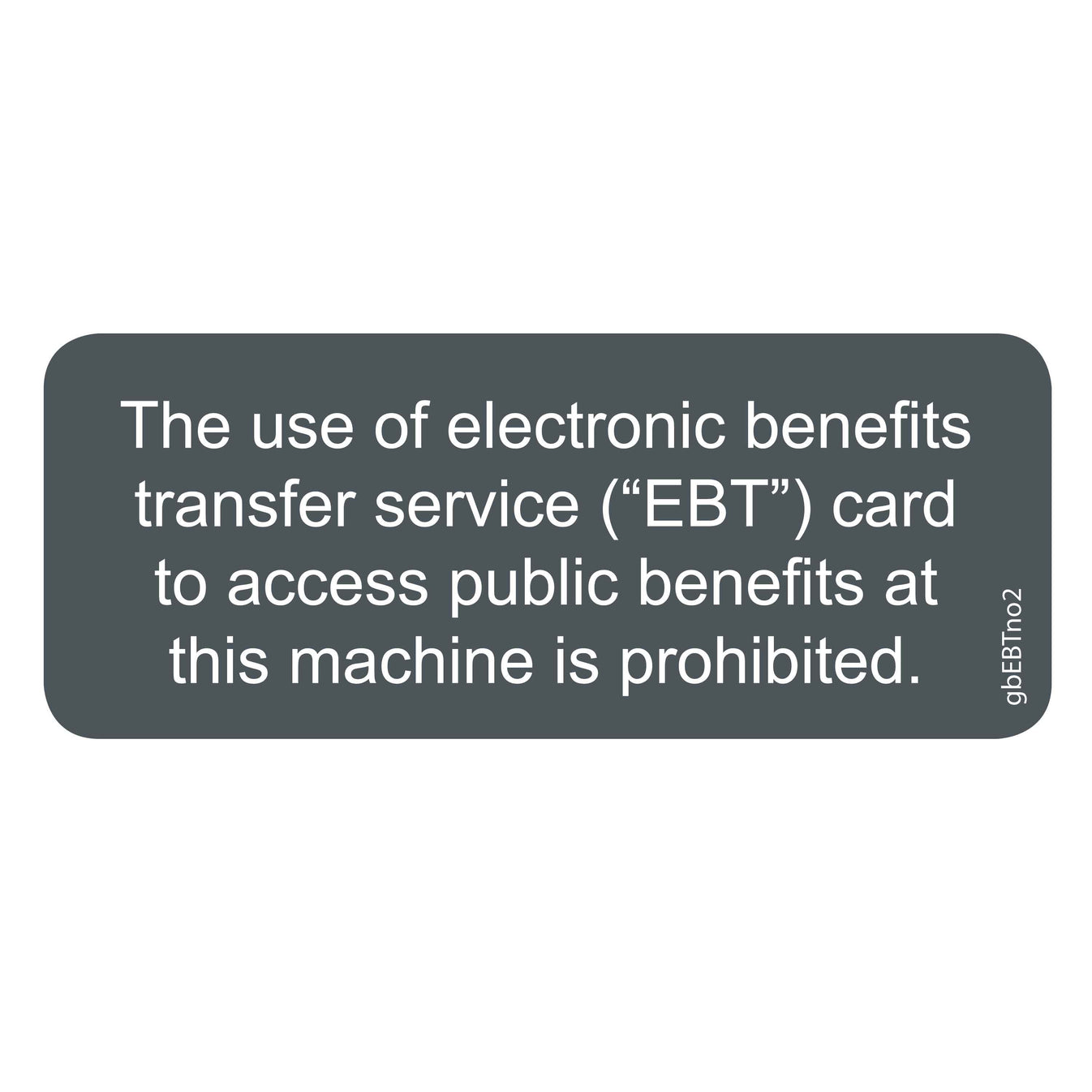 EBT Cards NOT Accepted Rectangle Decal | GetBranded.com