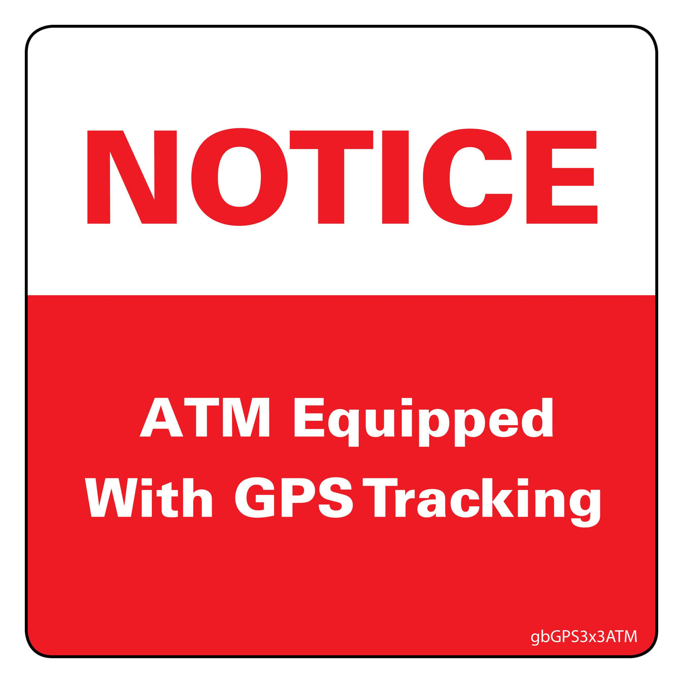 ATM GPS Tracking Decal | GetBranded.com