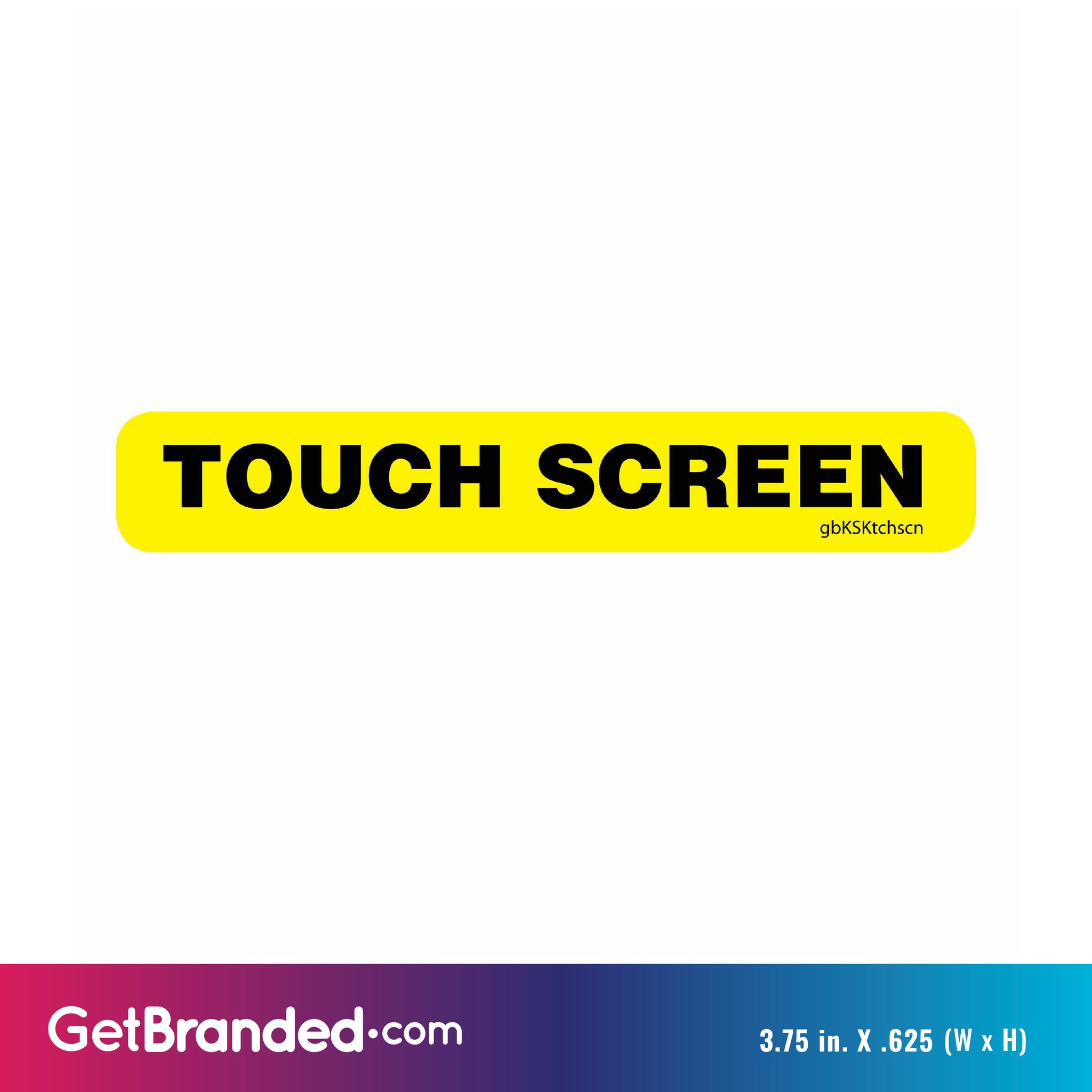 Touch Screen Decal | GetBranded.com
