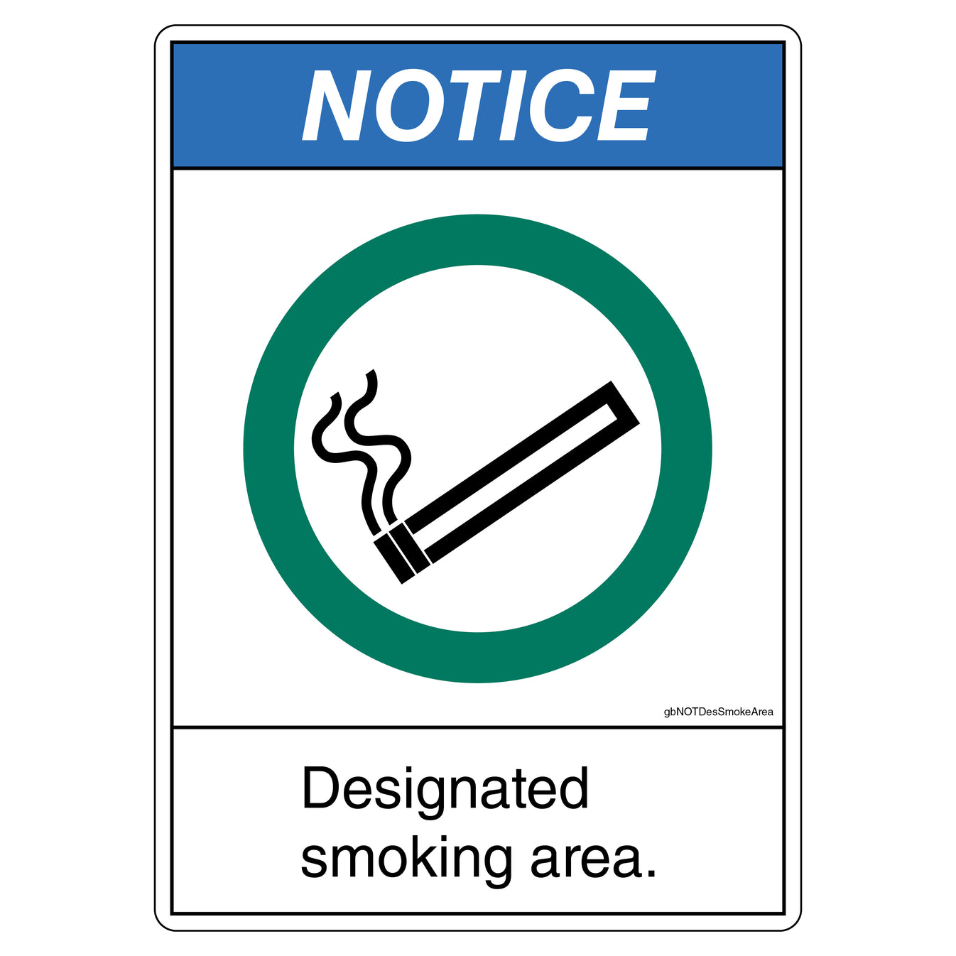 Designated Smoking Area Decal | GetBranded.com