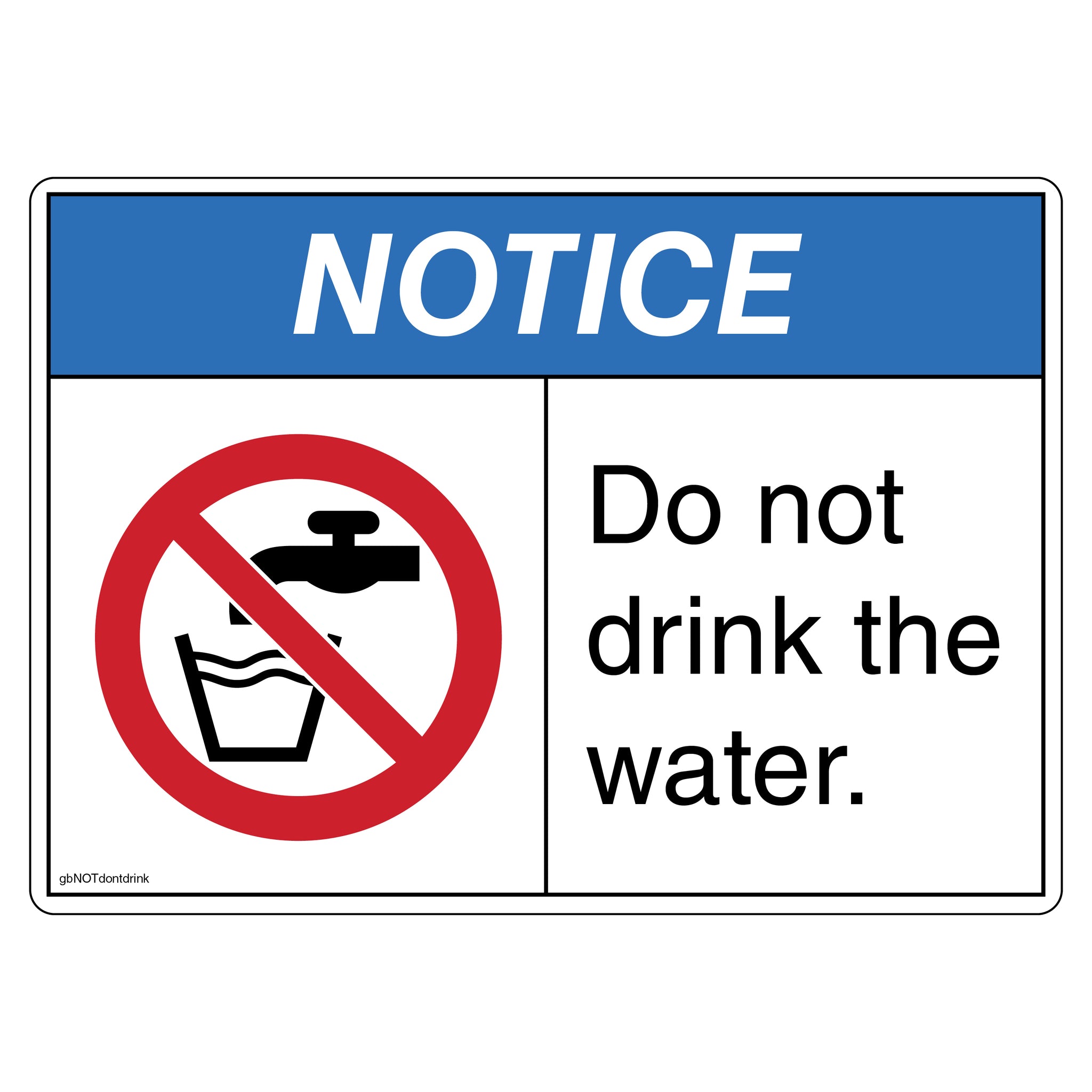 Do Not Drink the Water Decal | GetBranded.com