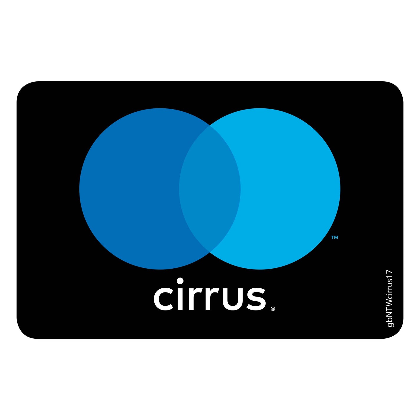 Cirrus Network Decal - Blue Logo on Black | GetBranded.com
