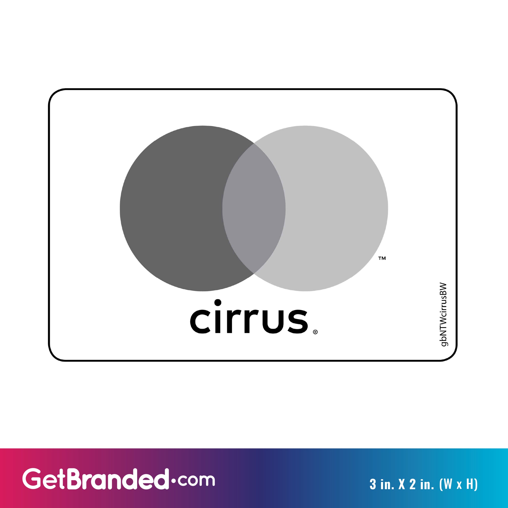 Cirrus Network Decal - White & Gray Logo | GetBranded.com
