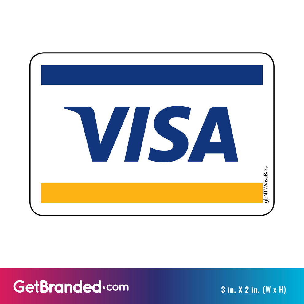 Visa - Blue/Yellow Network Decal | GetBranded.com